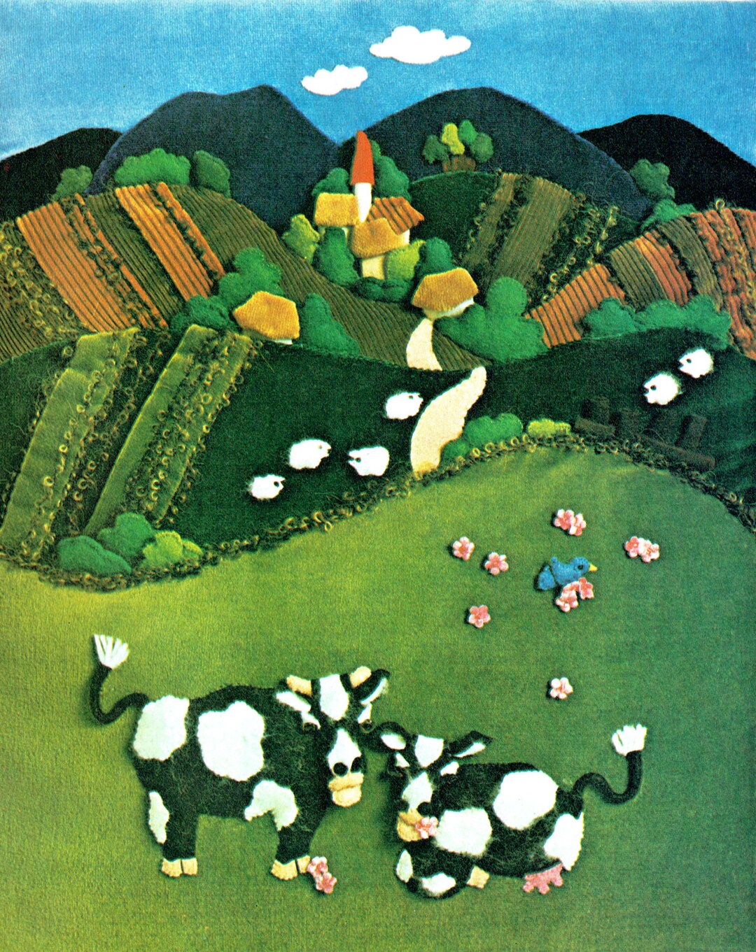 PDF Vintage 1970s Novel 'FARM ANIMALS' Sewing Pattern, Applique ...