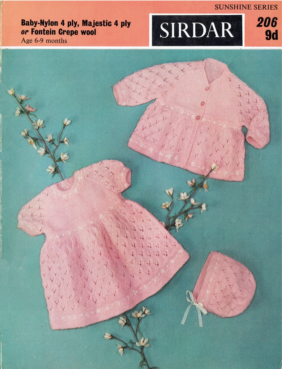 PDF Vintage Baby Knitting Pattern Early Sirdar 206 Sunshine Series Baby ...