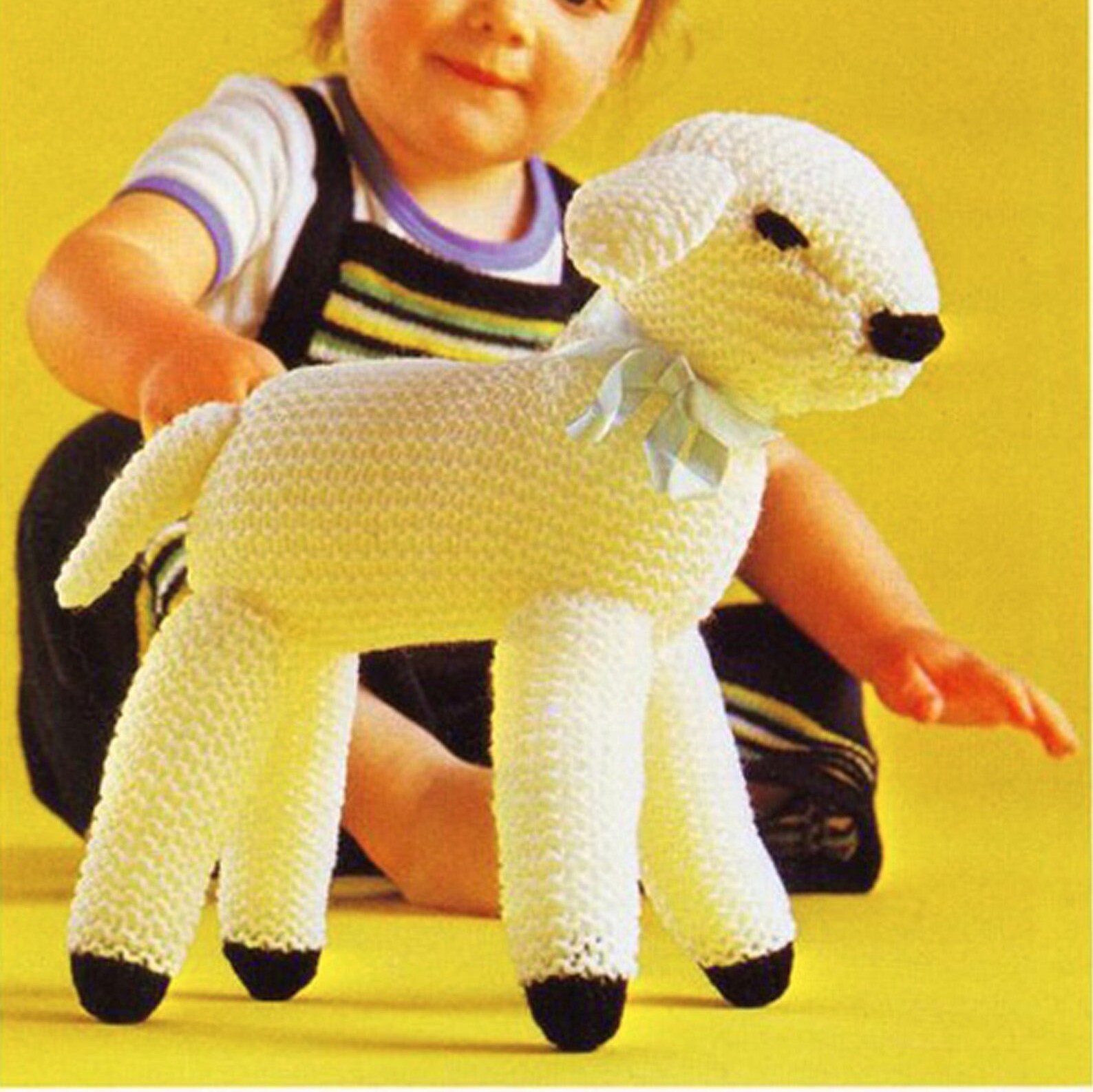 PDF Vintage Spring LAMB Knitting Pattern, EASY Sheep Novelty Teddy Toy ...