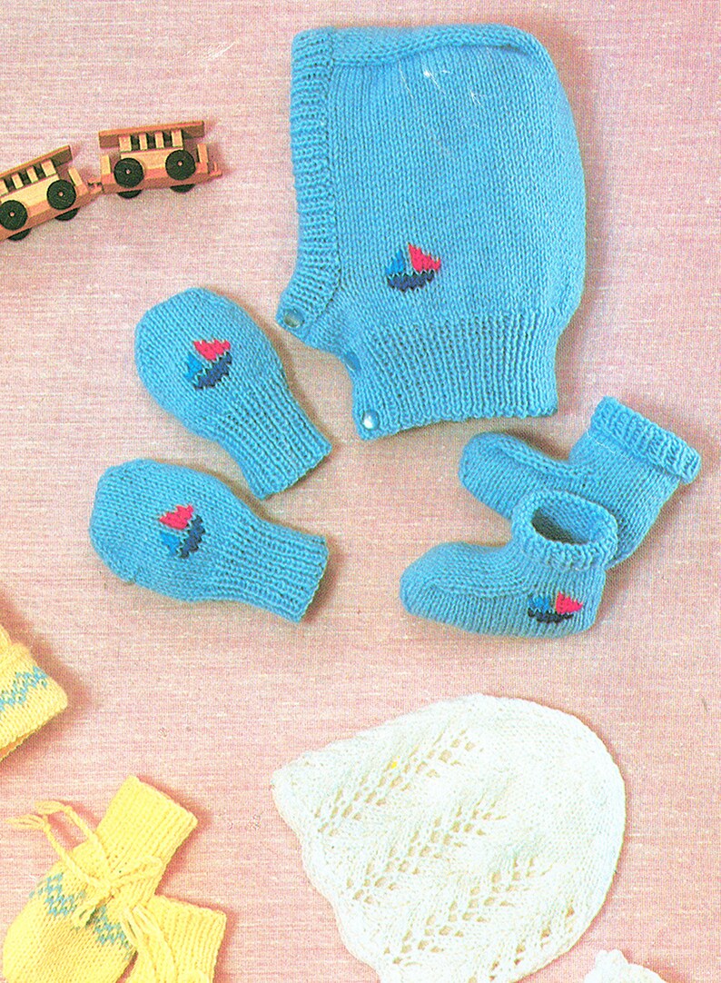 PDF Vintage Baby Sailor Knitting Pattern Argyll 233 Sailing Boat ...