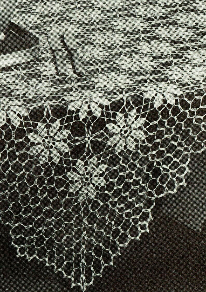 PDF Vintage Tablecloth Crochet Pattern Heirloom Daisy-wheel | Etsy