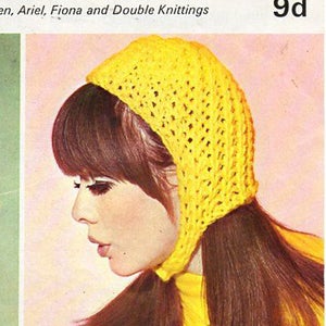 Pdf Vintage Ladies Hat Helmet Knitting Pattern 1960s Patons 9893 HEAD ...