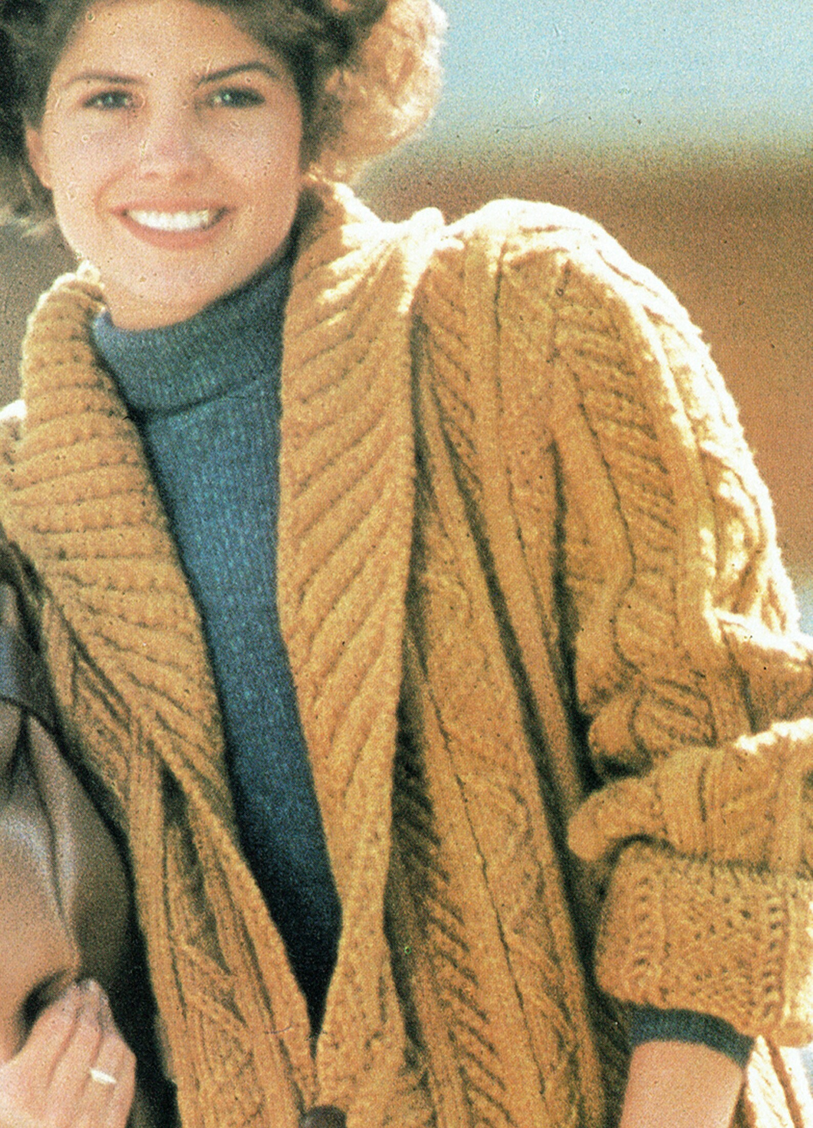 PDF Vintage Womens Rustic ARAN Shawl Collar Jacket Knitting - Etsy