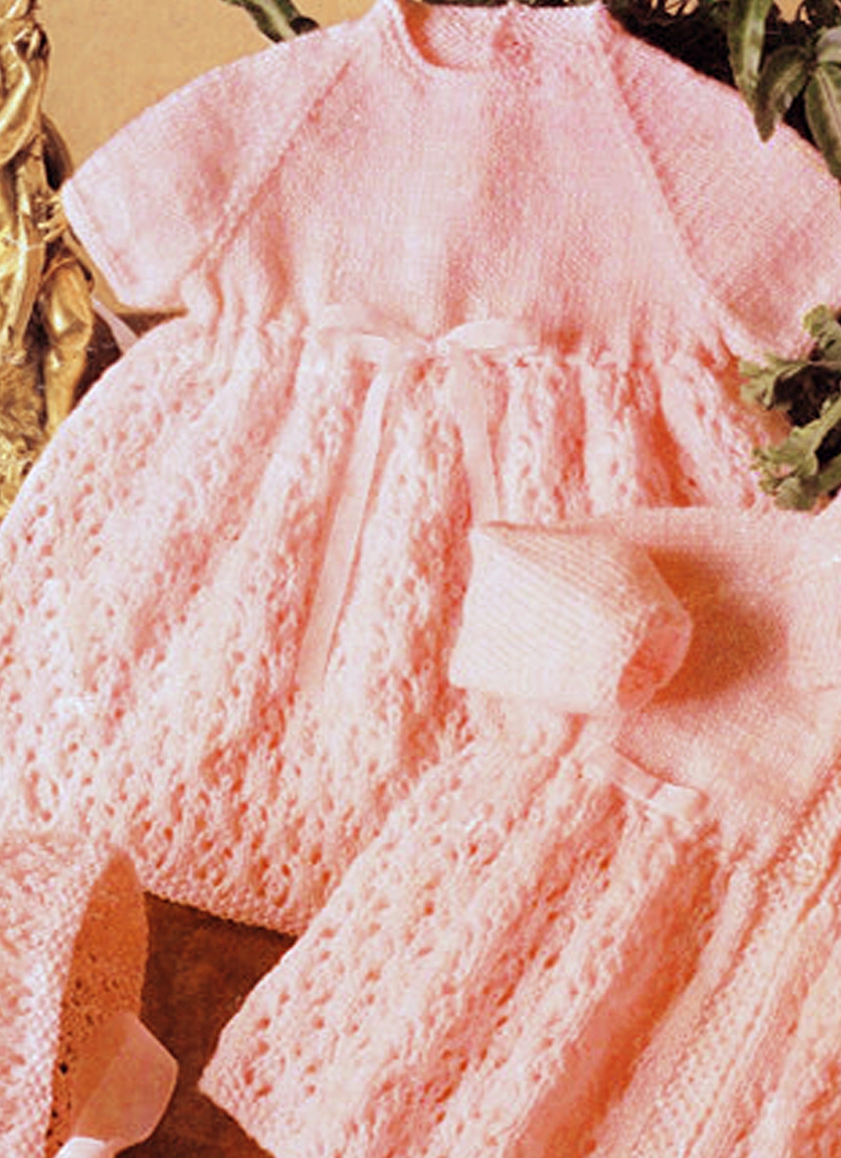 PDF Vintage Pretty Baby Girl PINK Pram Set Knititng Pattern Marriner ...