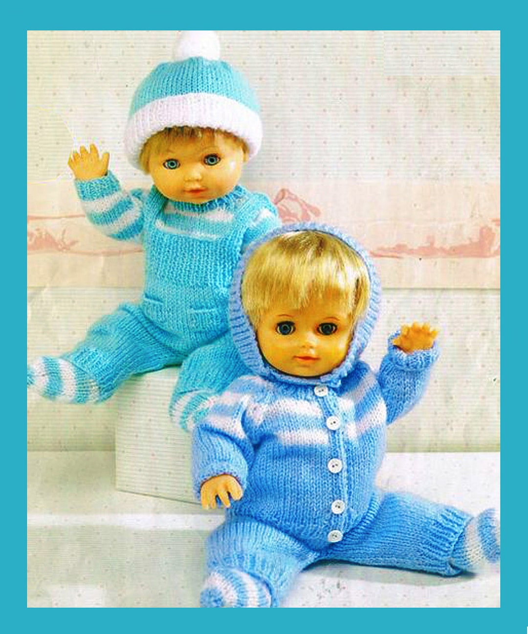 PDF Doll & Premature Baby Knitting Pattern, Romper Pram Sets, Dungarees ...