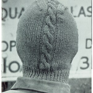 PDF Vintage 1950s Knitting Pattern Mens Helmet Balaclava P & B Patons ...