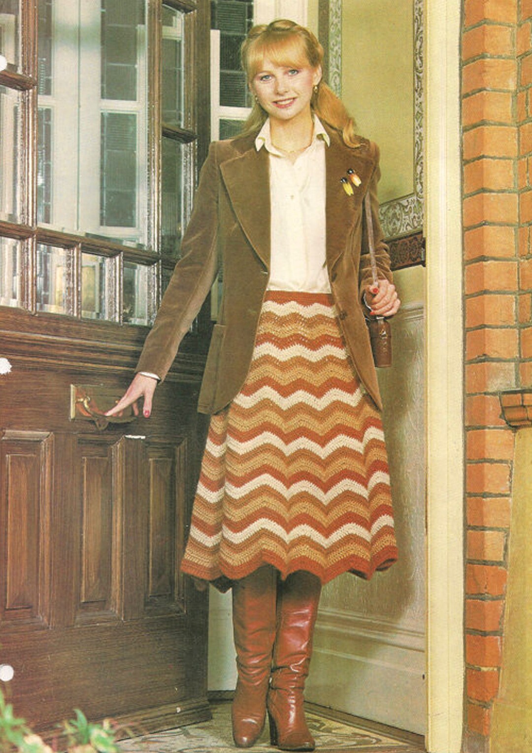 PDF Vintage 1970s Womens Ladies Skirt Crochet Pattern Dress GROOVY ...