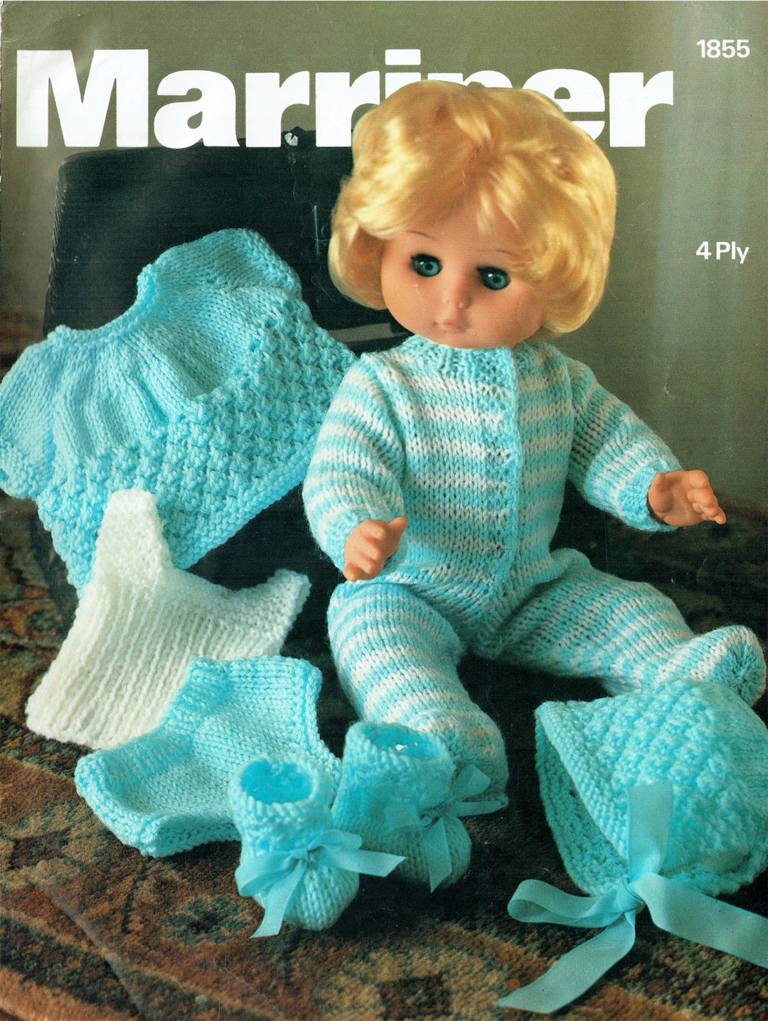 PDF Vintage Doll Clothes Knitting Pattern Premature Baby Marriner 1855 ...