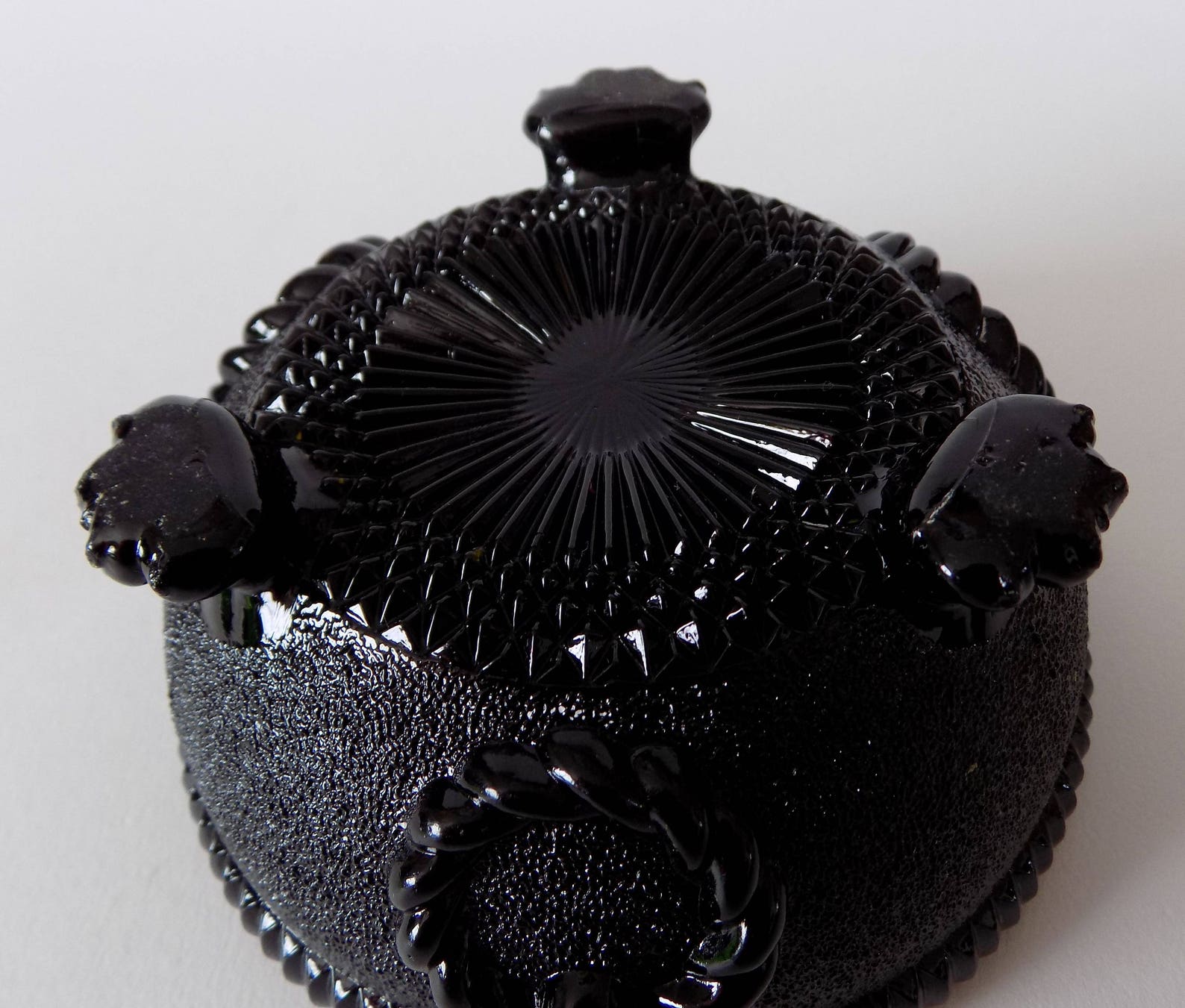 Antique, Victorian Sowerby Black Milk Glass Cream Jug & Sugar Bowl ...