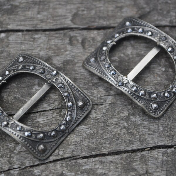 Antique Shoe Buckles - Etsy UK