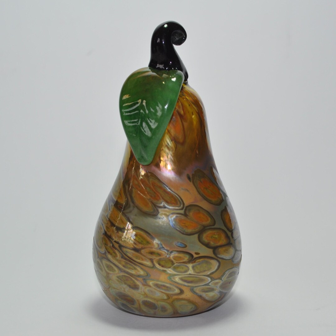 Vintage David Paterson Art Glass Pear - Etsy
