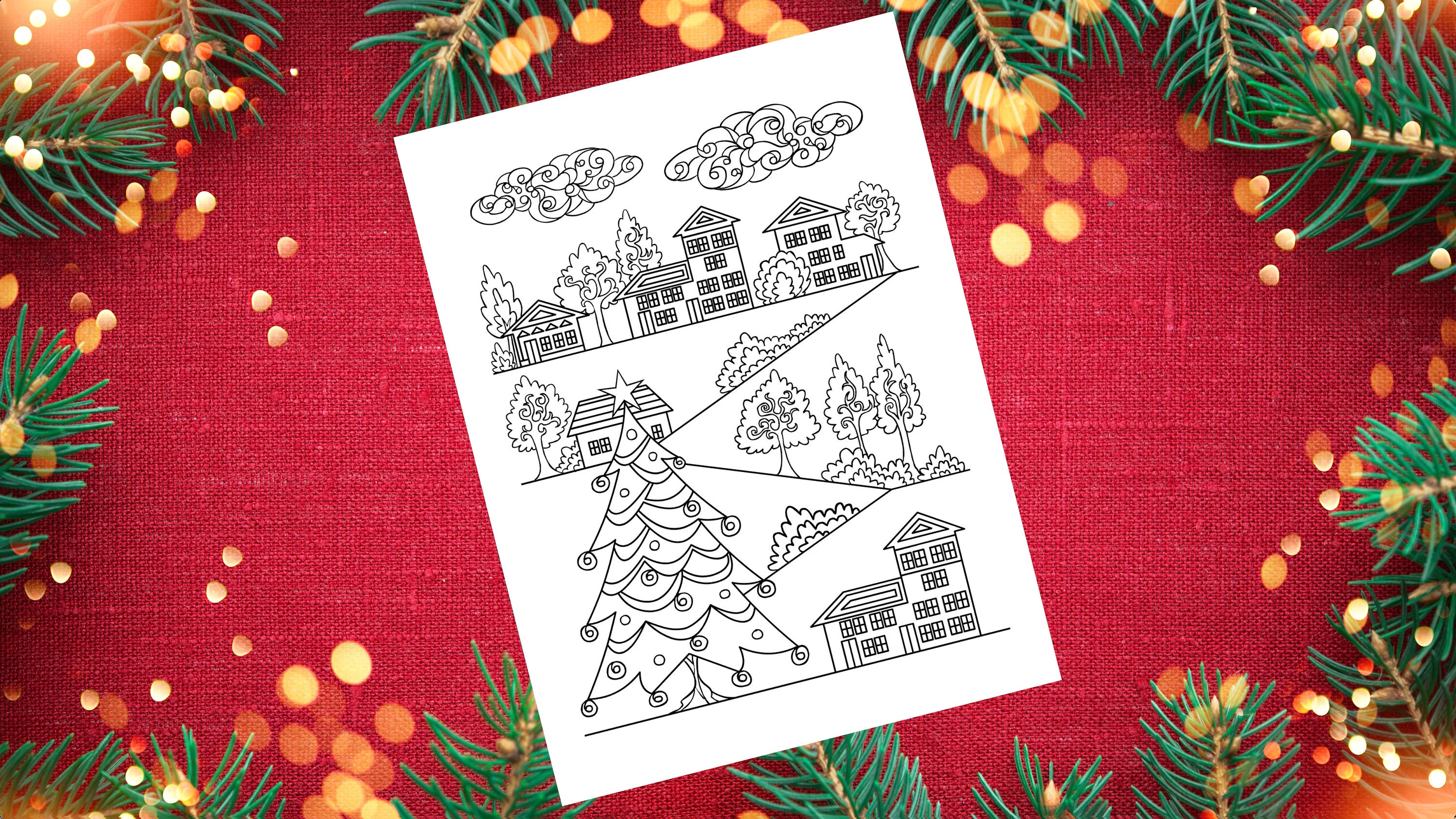 30 Christmas Themed Coloring Book Pages for Adults | Christmas Adult ...