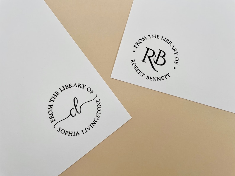 Personalized Book Stamp, Custom Library Stamp, Ex Libris Stamp, Wooden ...