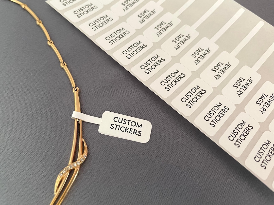 Jewelry Tags, Custom Jewellery Stickers, Small Branding Labels for ...