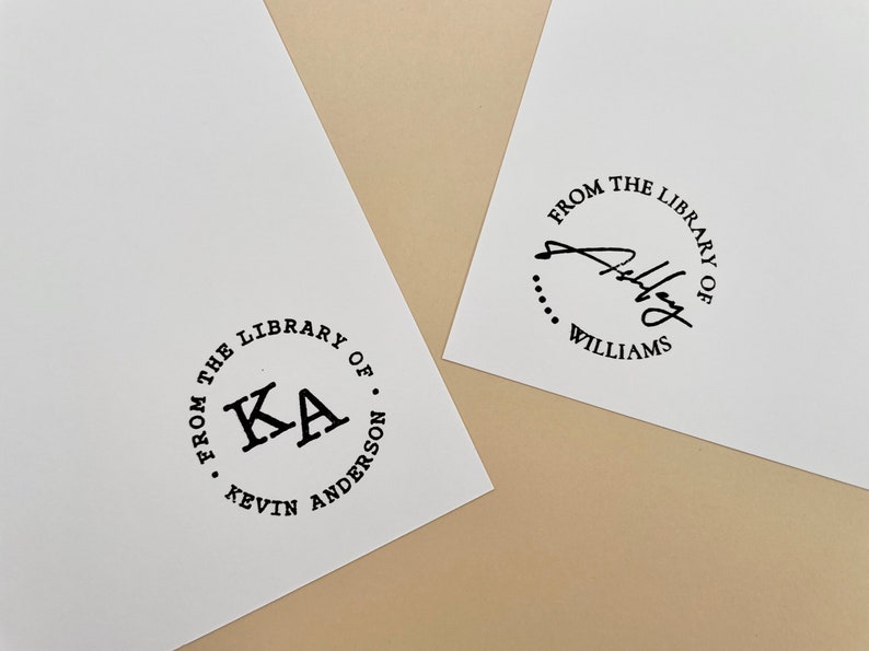 Personalized Book Stamp, Custom Library Stamp, Ex Libris Stamp, Wooden ...