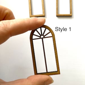 1:24 Scale Miniature Window Frame Diy Kit, Dollhouse Window, Half Inch ...