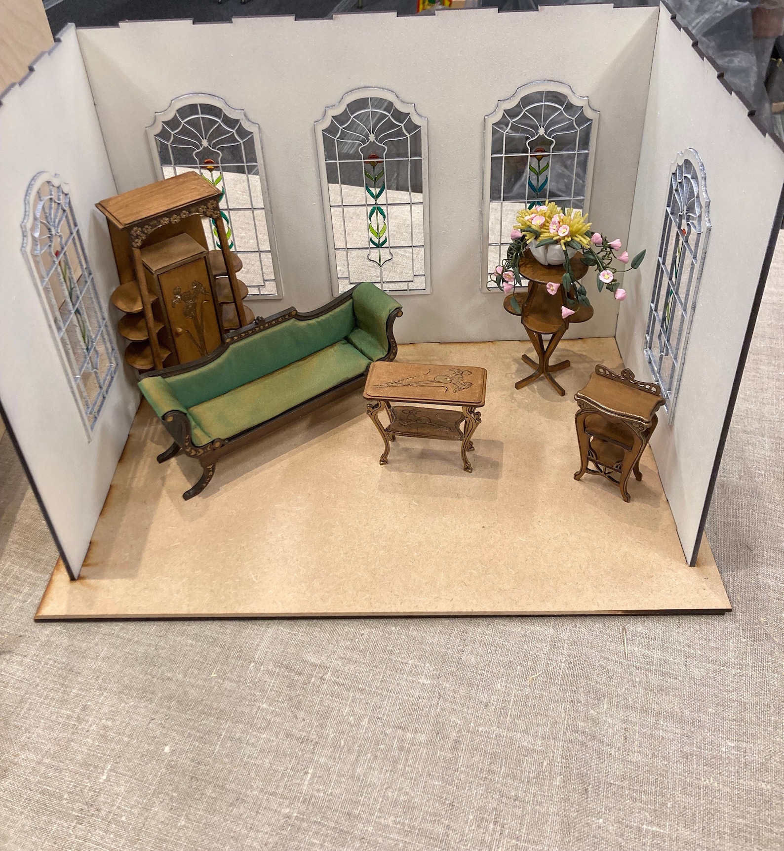 Dollhouse Roombox Veranda Kit Scale 1:12 Roombox Diorama - Etsy