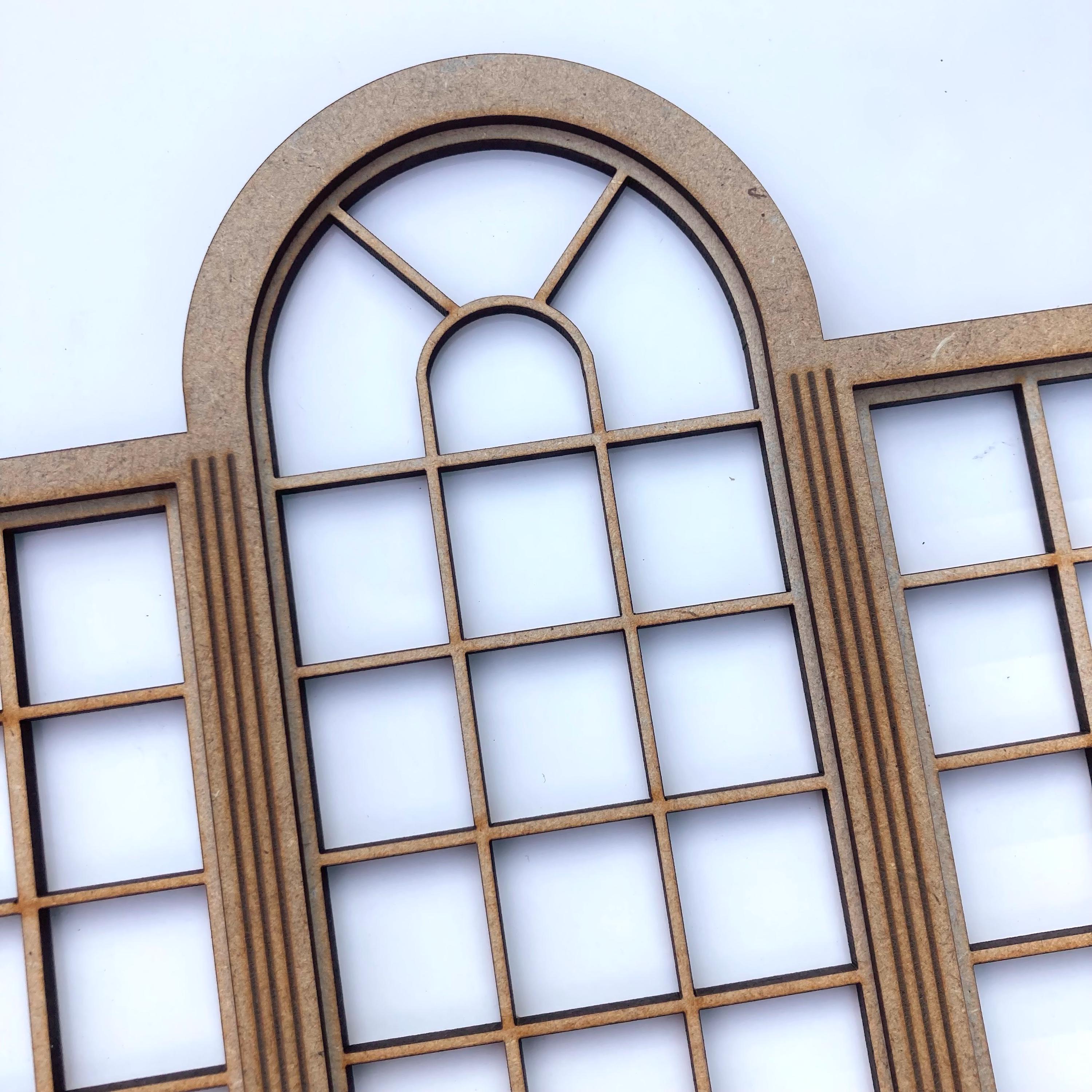 Dollhouse Miniature Palladian Window Kit, Diorama Architecture Supplies ...