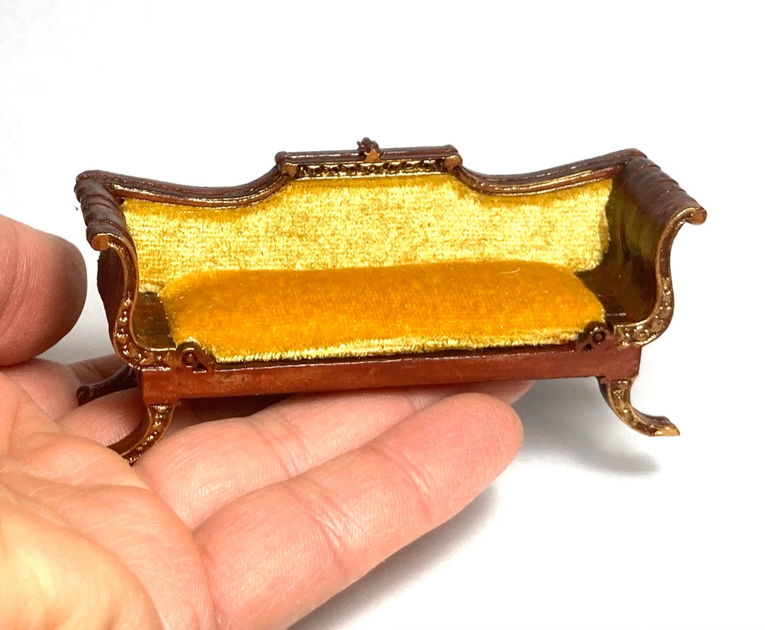 1:24 Scale Miniature Dollhouse Settee Diy Kit , Regency Style Miniature ...