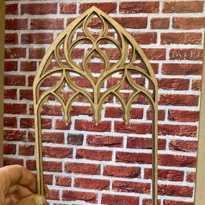 Fantasy Book Nook Window , Bookshelf Decor, Gothic Tracery Window , DIY ...