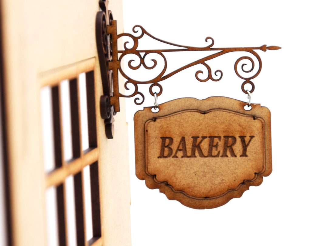 Miniature Customised Shop Sign , Sign Board Dollhouse Miniature Kit 1: ...