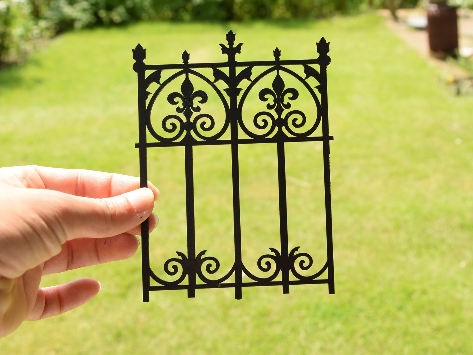 Dollhouse Miniature Fence Panel Wrought Iron Look Fencing - Etsy