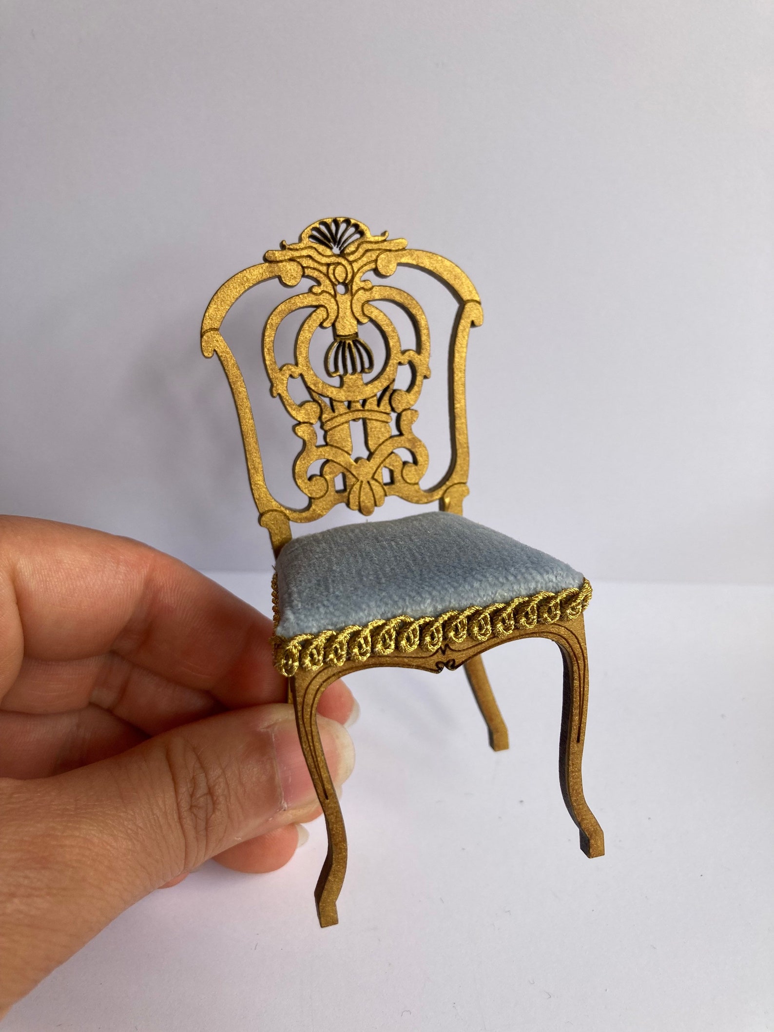 Miniature Dollhouse Chair Rococo Style , Scale 1:12 - Etsy