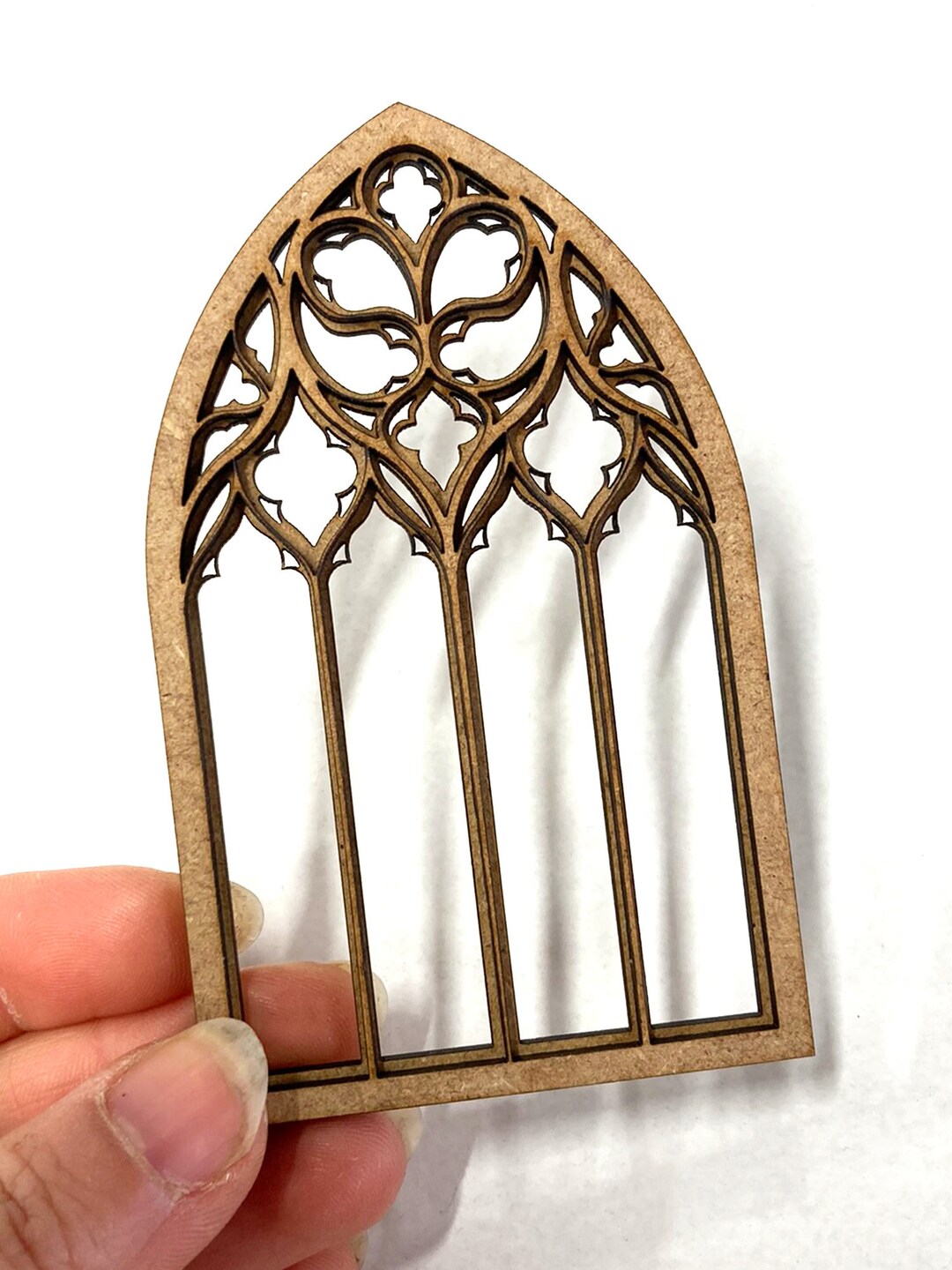 1:12 Dollhouse Miniature Gothic Window Diy Kit, Church Cathedral Model ...