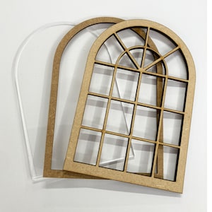 Miniature Window Frame Diy Kit, Dollhouse Window 1:12 Scale , One Inch ...