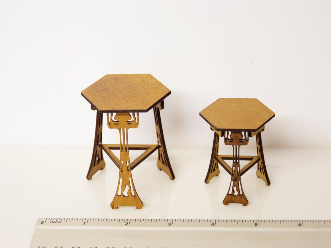 Arts and Crafts Miniature Side Table Kit 1:12 Dollhouse - Etsy