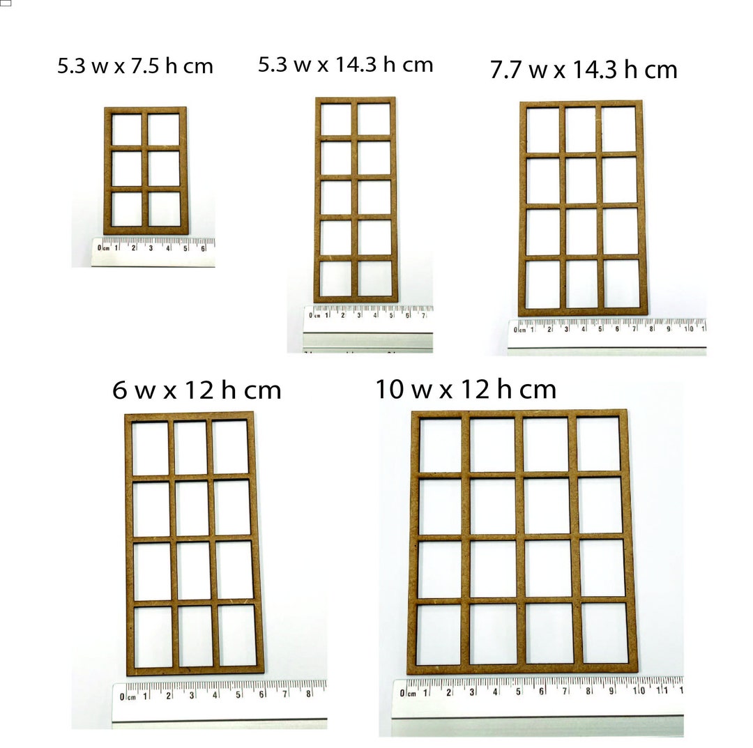 Miniature Window Frame Diy Kit, Dollhouse Window 1:12 Scale , One Inch ...