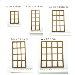 Miniature Window Frame Diy Kit, Dollhouse Window 1:12 Scale , One Inch ...