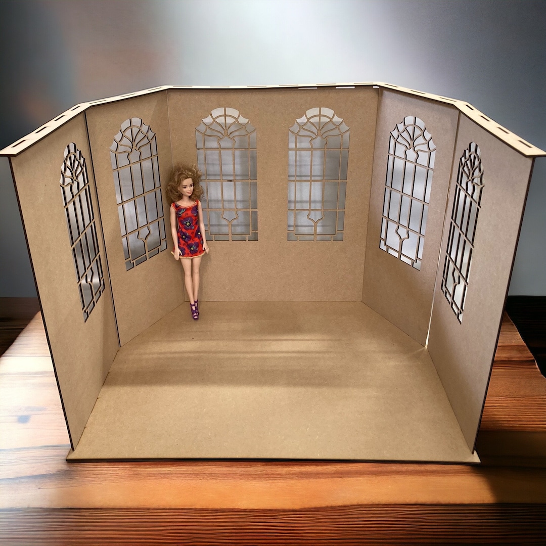 Dollhouse Roombox Veranda Kit, Scale 1:6, Roombox Diorama Conservatory ...