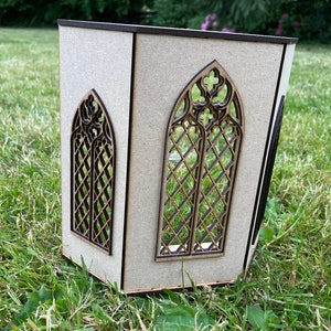 1:12 Dollhouse Miniature Gothic Bay Window Kit, Gothic Tracery Oriel ...