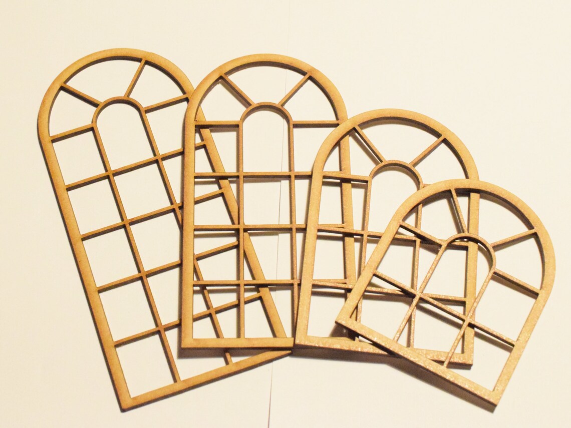 Miniature Window Frame Diy Kit Dollhouse Window 1:12 Scale | Etsy