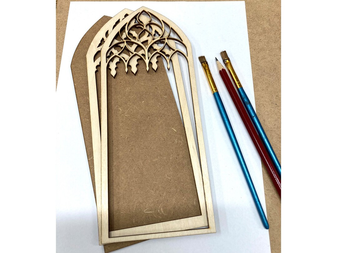 Fantasy Window Book Nook , Bookshelf Decor, Gothic Tracery Window , DIY ...