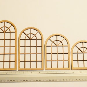 Miniature Window Frame Diy Kit, Dollhouse Window 1:12 Scale , One Inch ...