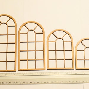 Miniature Window Frame Diy Kit, Dollhouse Window 1:12 Scale , One Inch ...