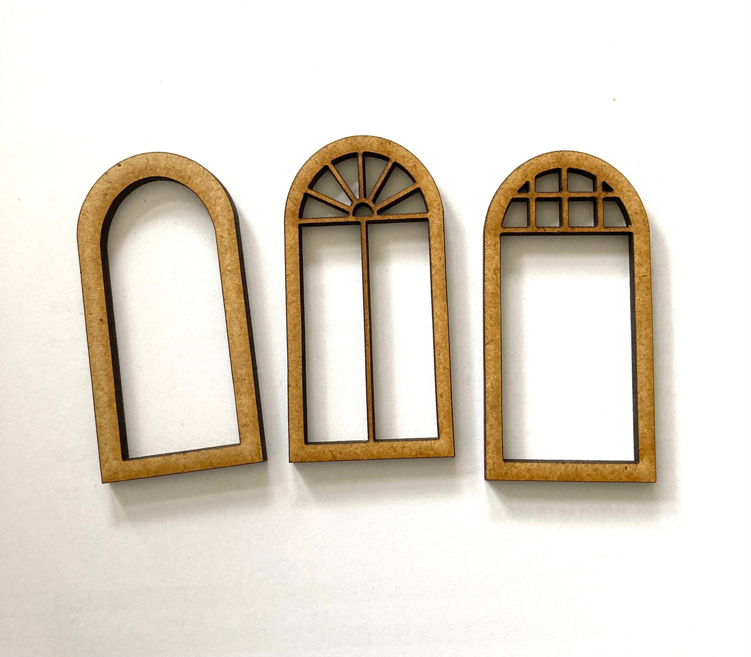 1:24 Scale Miniature Window Frame Diy Kit, Dollhouse Window, Half Inch ...