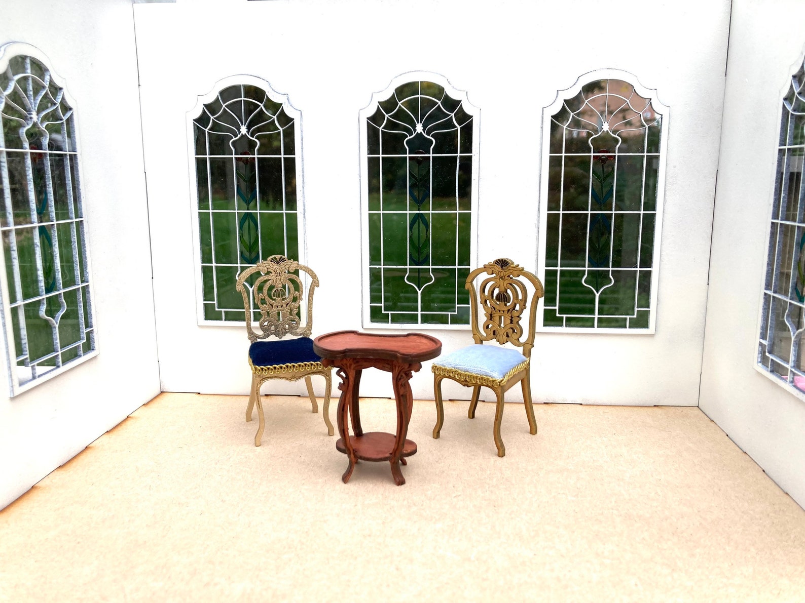 Dollhouse Miniature Chair , Scale 1:12, Rococo , Baroque Mini Chair One ...