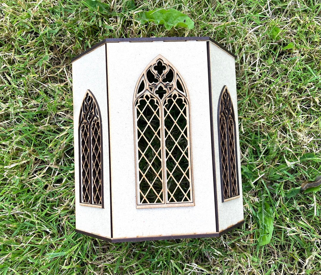 1:12 Dollhouse Miniature Gothic Bay Window Kit, Gothic Tracery Oriel ...