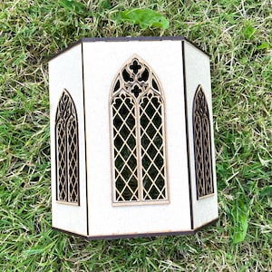 1:12 Dollhouse Miniature Gothic Bay Window Kit, Gothic Tracery Oriel ...
