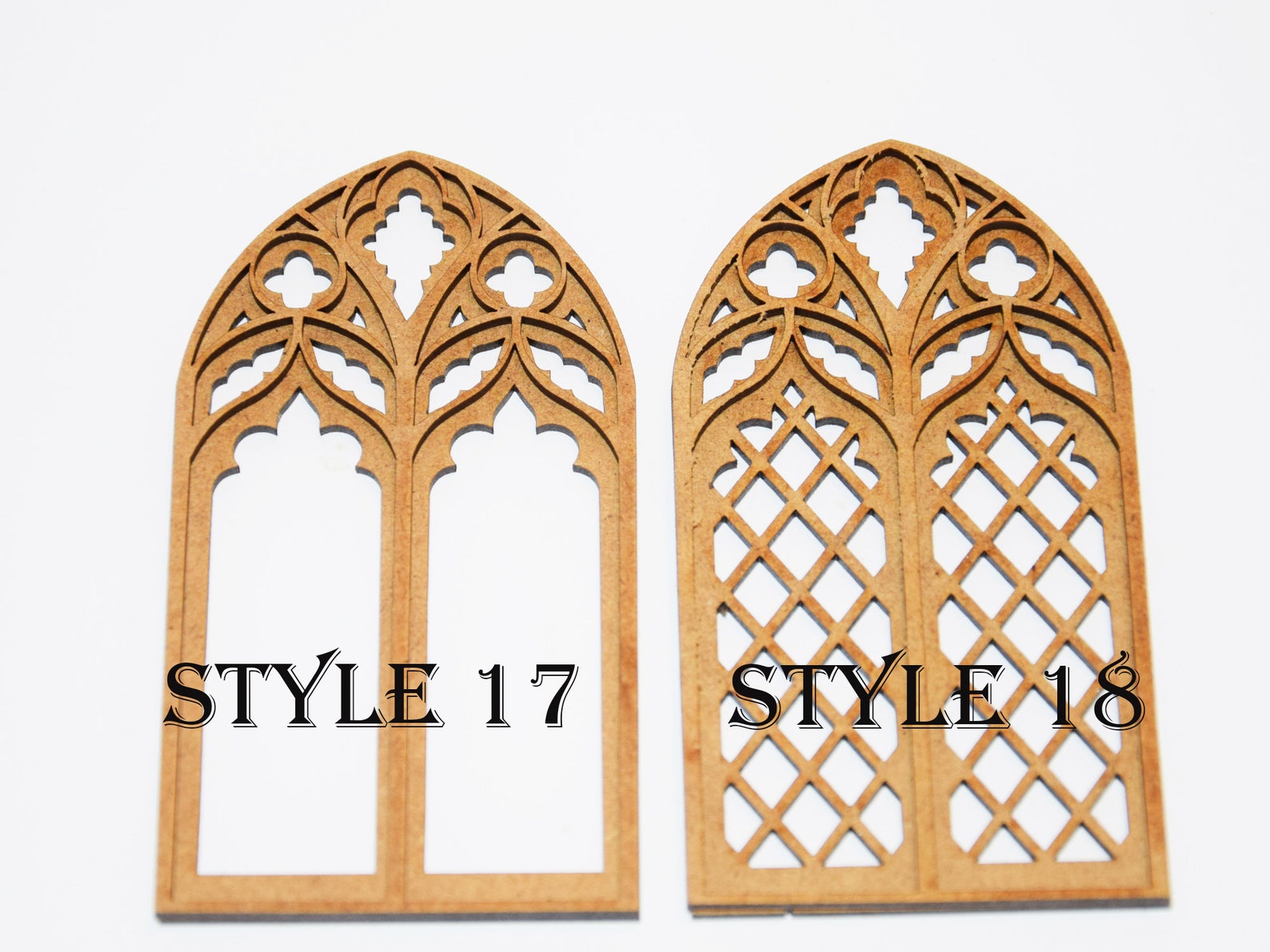 1:4 Miniature Gothic Window Diy Kit, Church Window Miniature Dollhouse ...