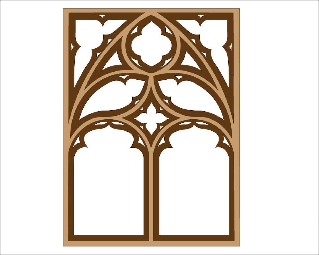 Gothic Tracery Window Kit, Fantasy Wall Decor, Cathedral Window, Castle ...