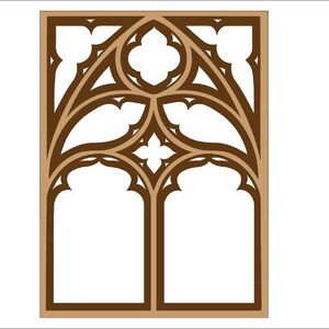 Gothic Tracery Window Kit, Fantasy Wall Decor, Cathedral Window, Castle ...