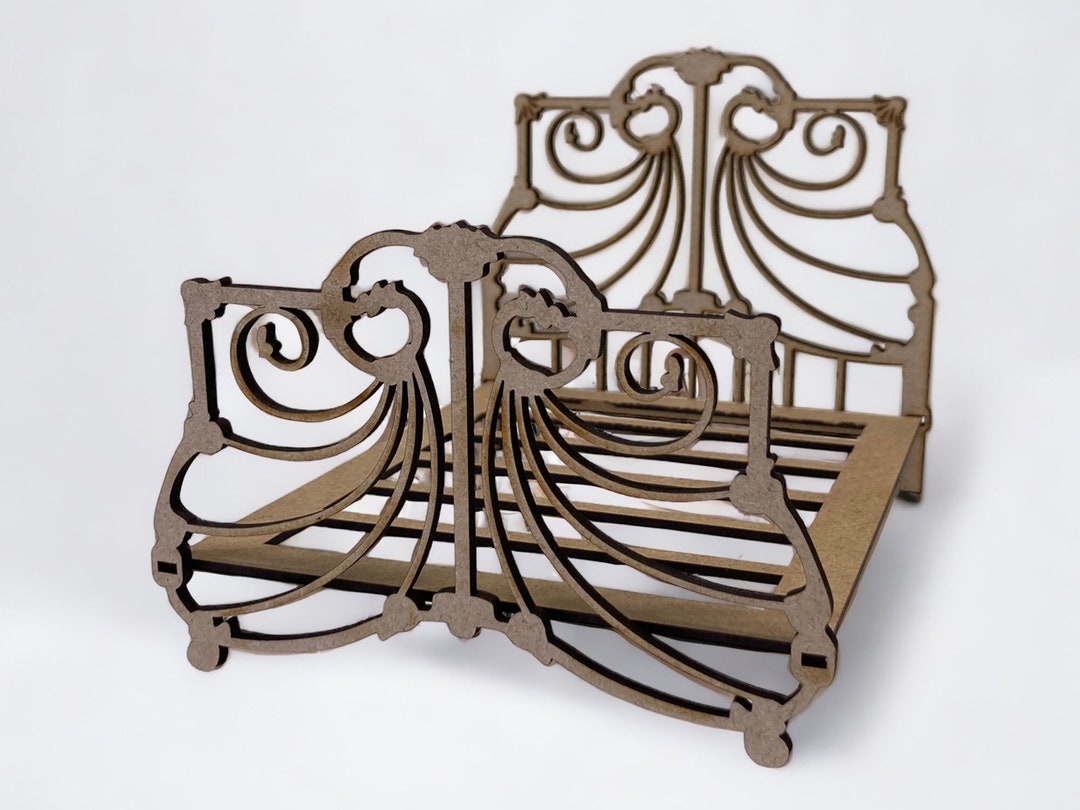 Dollhouse Miniature Bed Frame Diy Kit , Scale 1:12 - Etsy