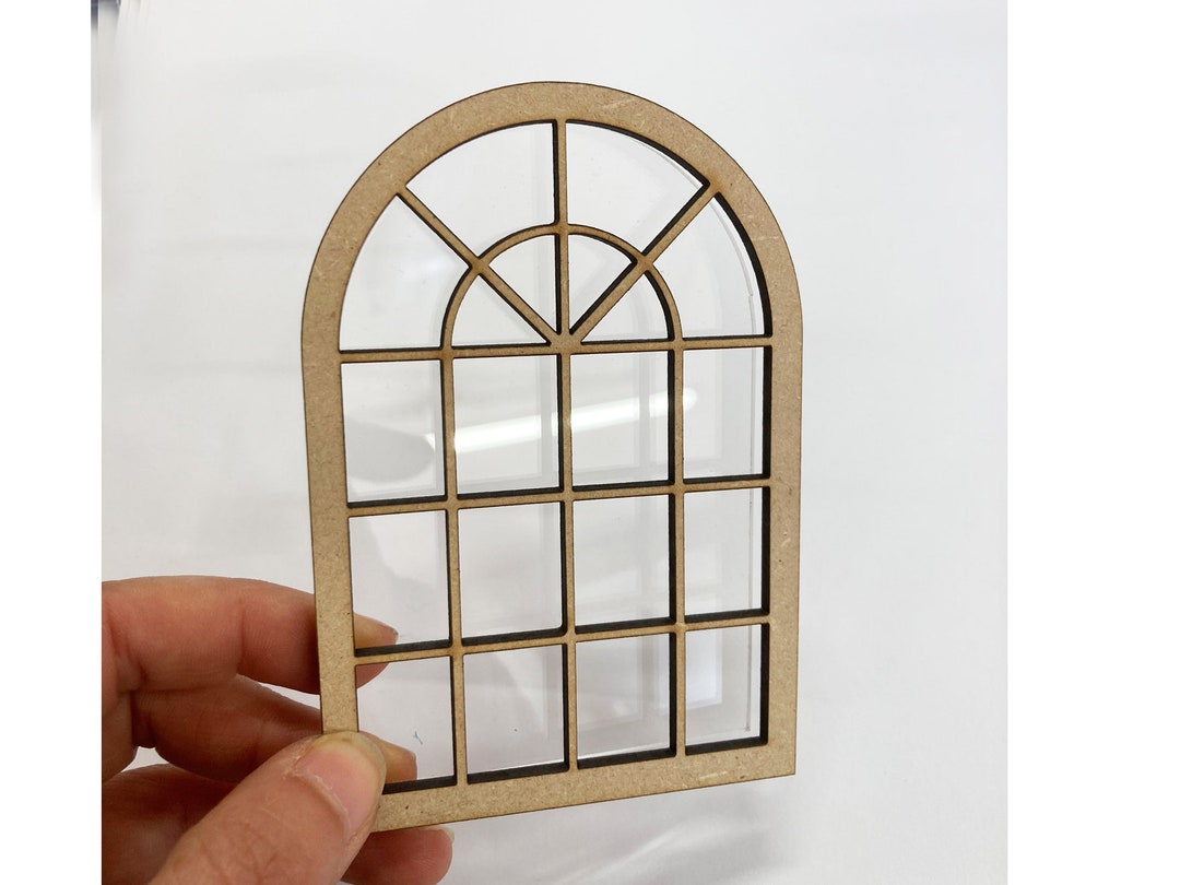 Miniature Window Frame Diy Kit, Dollhouse Window 1:12 Scale , One Inch ...