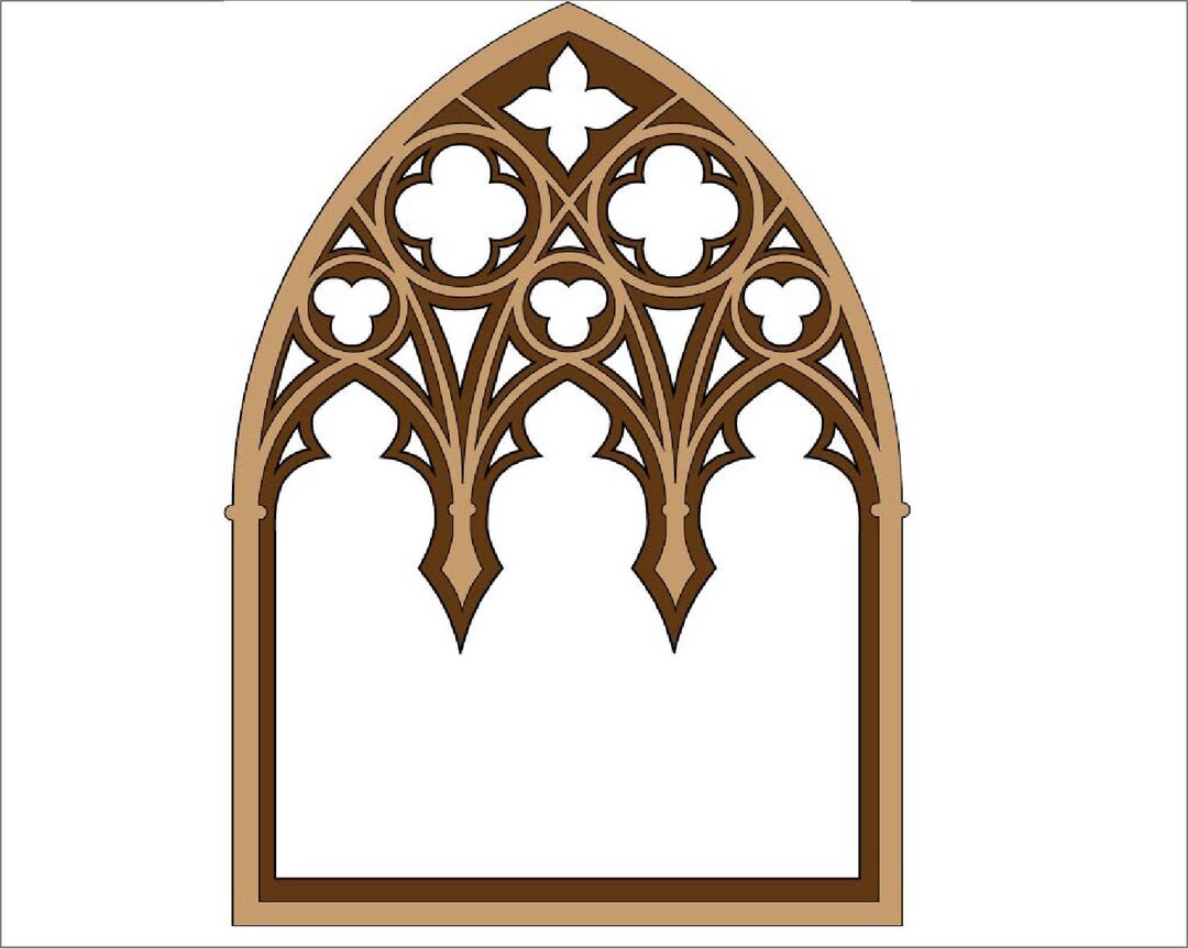 Gothic Tracery Window Kit, Fantasy Wall Decor, Cathedral Window, Castle ...
