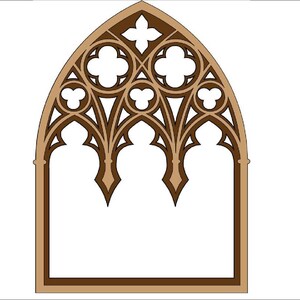 Gothic Tracery Window Kit, Fantasy Wall Decor, Cathedral Window, Castle ...