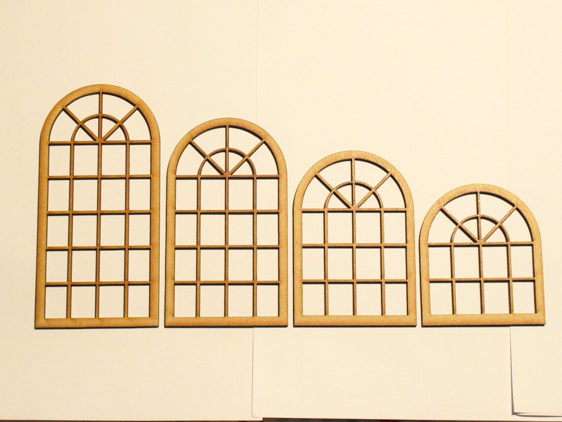 Miniature Window Frame Diy Kit, Dollhouse Window 1:12 Scale , One Inch ...